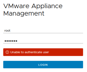 How to solve VMWare Appliance Management “Unable to login” with correct ...