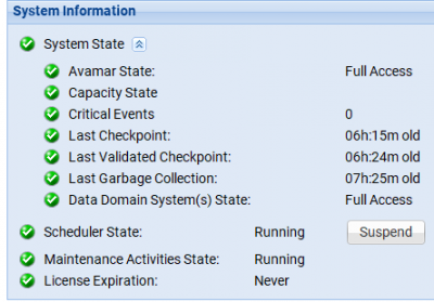 How to rollback to a checkpoint after Avamar crash