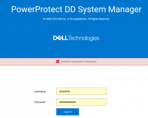 How To Access Data Domain Error Incorrect Username Or Password